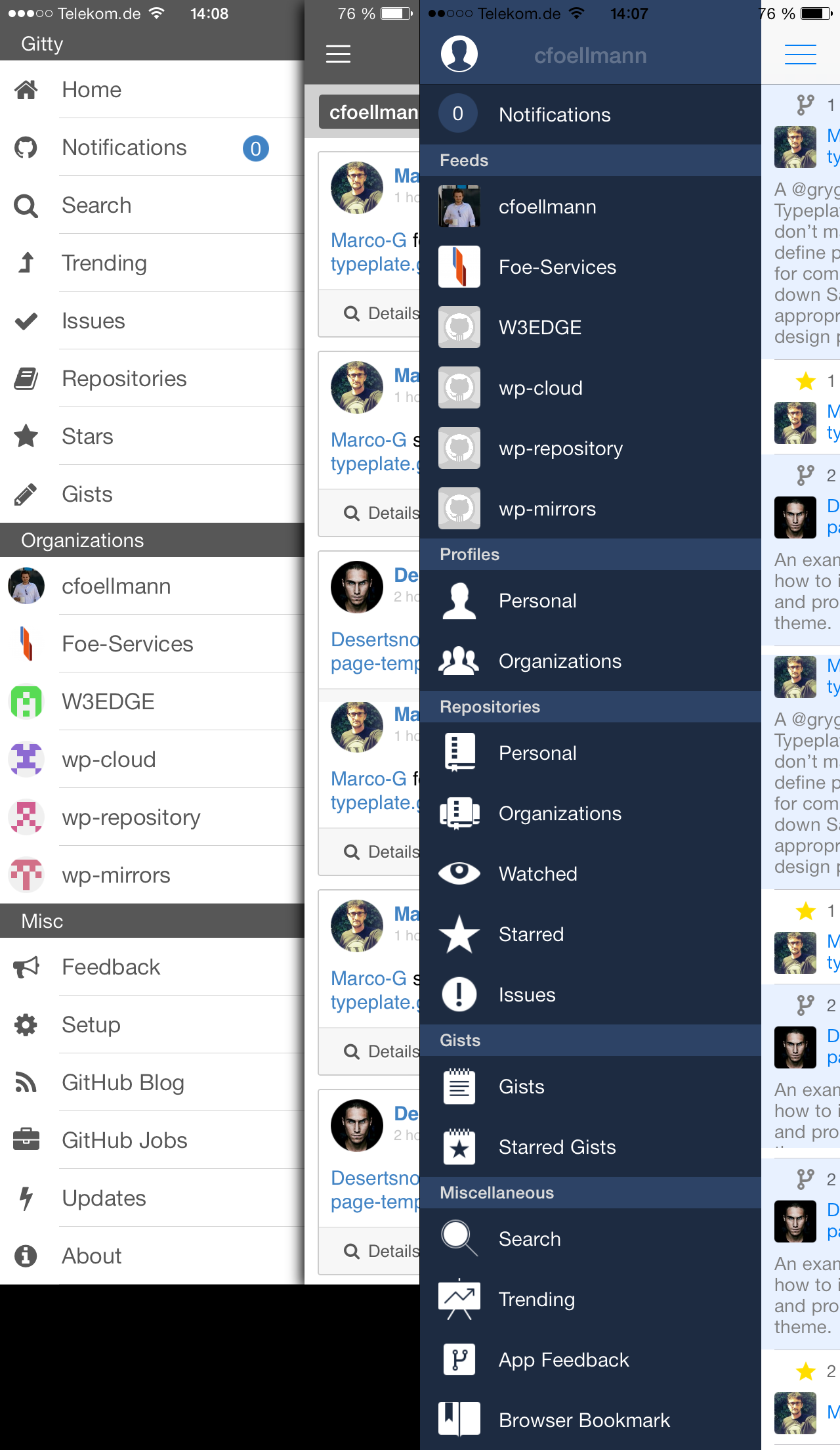 GitHub + your iPhone = Gitty vs. iOctocat | HuffPost HuffPost Code