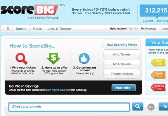 ScoreBig: Never Pay Full Price For A Ticket | HuffPost New York