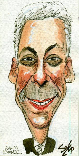 The Daily Szep -- Caricature of Rahm Emanuel | HuffPost Latest News