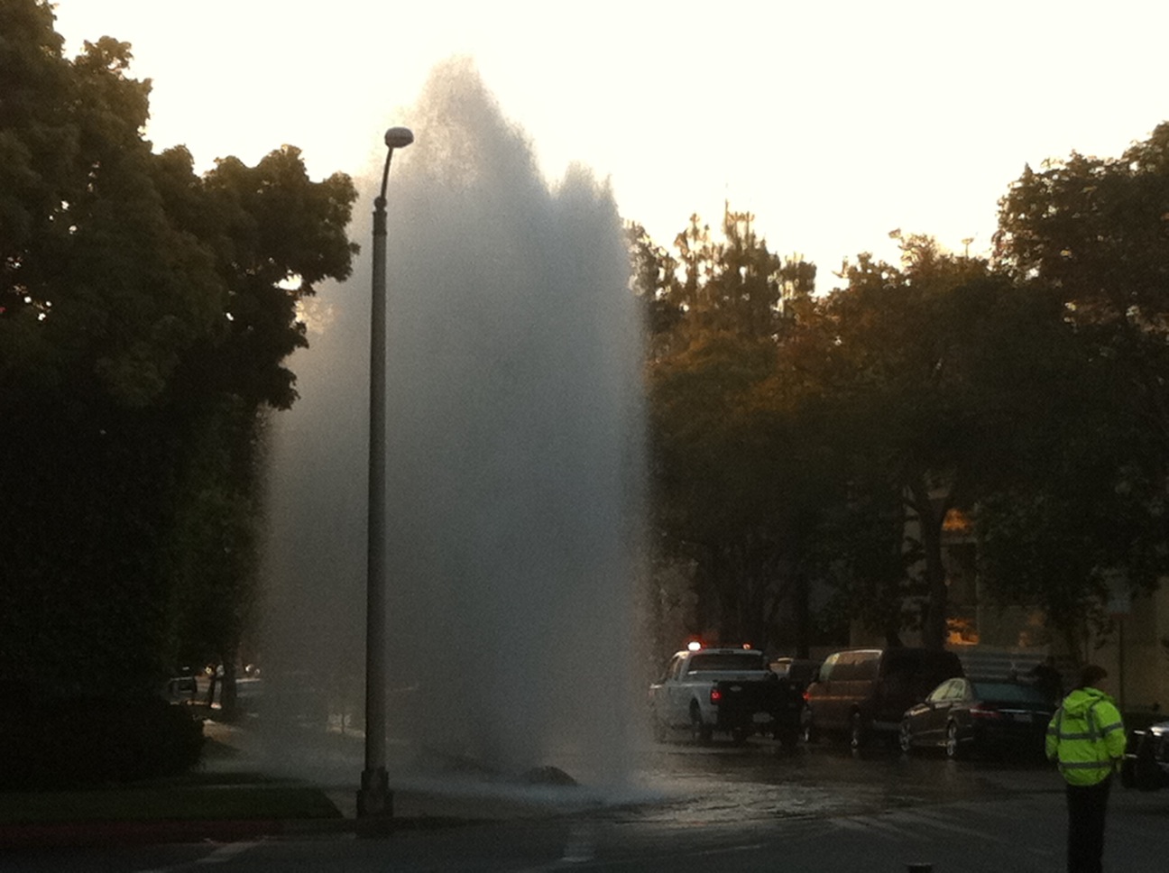 3rd And Maple Geyser: Sheared Fire Hydrant Causes Monday Morning ...